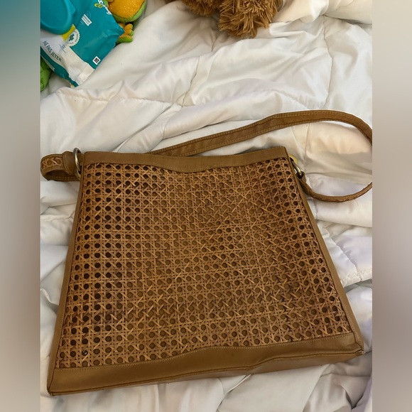 Bags | Vintage Brown Cane Purse | Poshmark